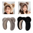 Plush Bear EarMuffs for Women and Kids Ear Warmer Furry Headband for ...
