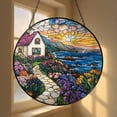 Celtic Cottage Suncatcher, Stained Glass Look Irish Landscape Window ...
