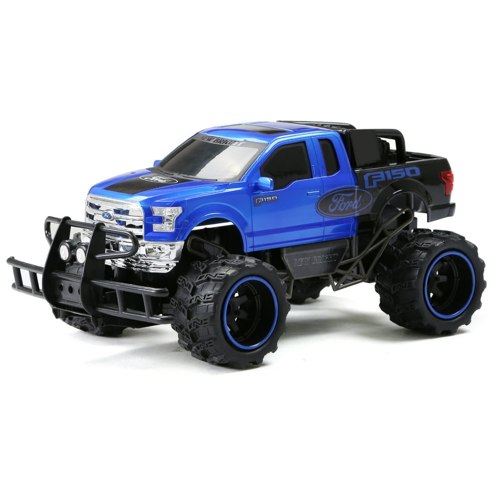 New Bright 1:14 Scale Remote Control Truck Ford F-150 - Blue 2.4GHz USB ...