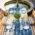 Abstract Mottled Texture Fitted Rectangle Tablecloth 24" x 36" Retro ...
