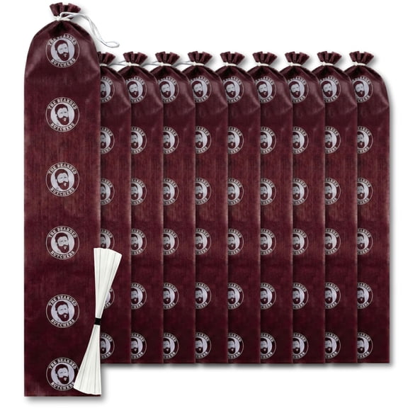 1 1/2” x 20” Mahogany Summer Sausage Casings – 25 Pack for 50 lbs ...