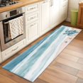 Area Rug 2x6ft Watercolor Ocean Theme Beach Turtle Area Rugs Washable ...
