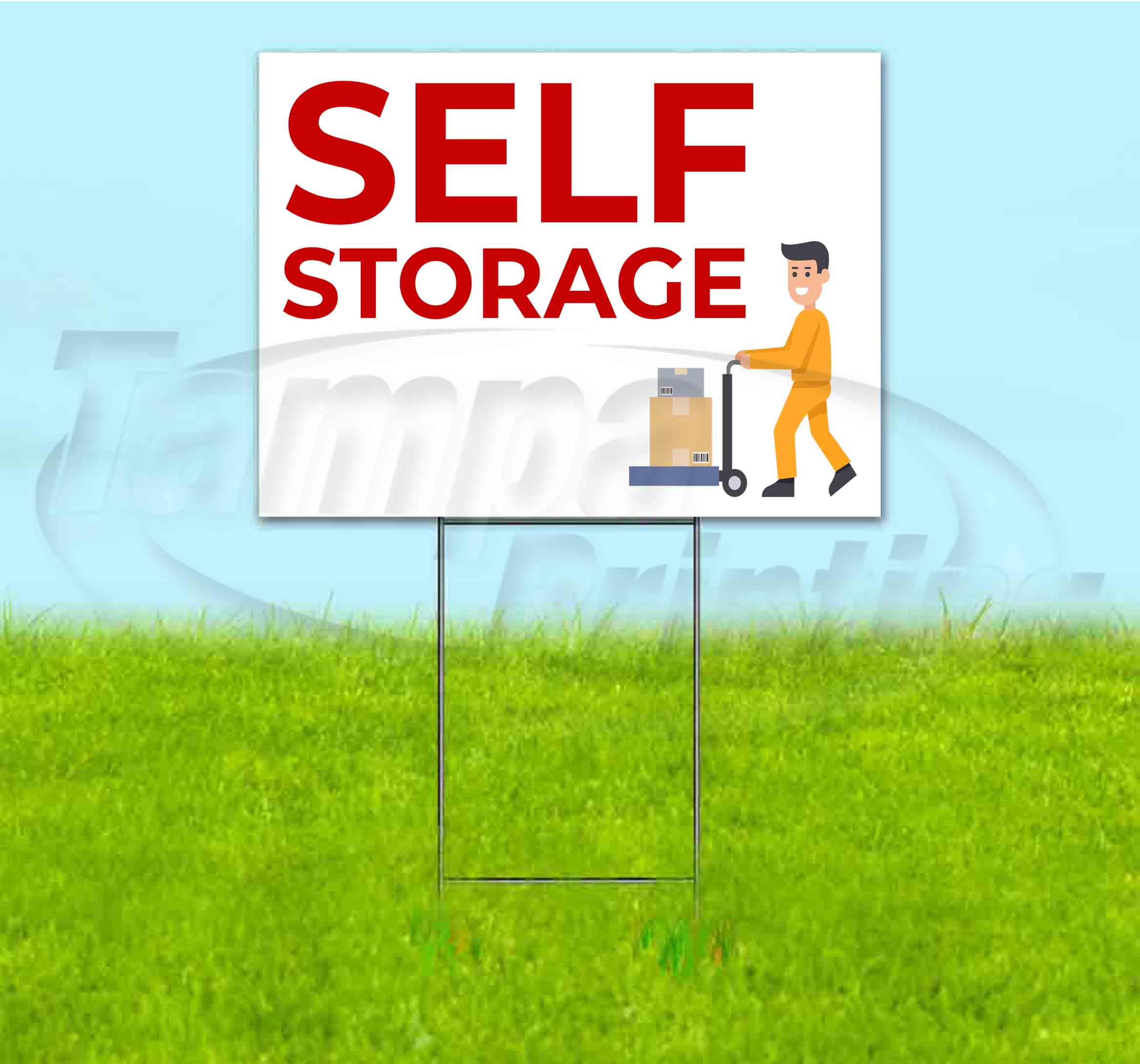 Self Storage (18" x 24") Yard Sign, Includes Metal Step Stake - Walmart.com