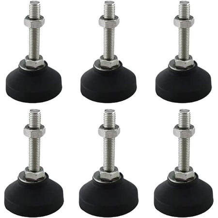 TILIYHELLO 6 Pack D40 x M8 x 50mm Adjustable Swivel Legs, Tilt Nylon ...