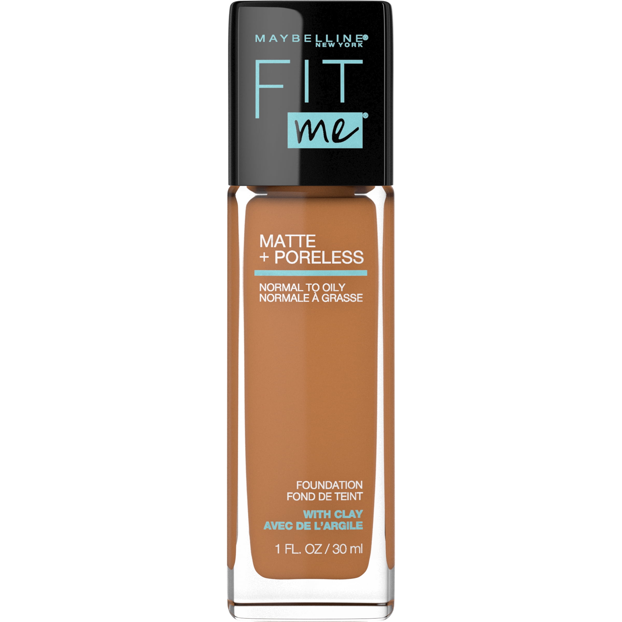 Maybelline Fit Me Matte + Poreless Liquid Foundation Makeup, Cappuccino ...