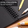 2 Pack Black Paper Sketchbook, 98lb/160gsm Heavyweight Black Sketch Pad ...