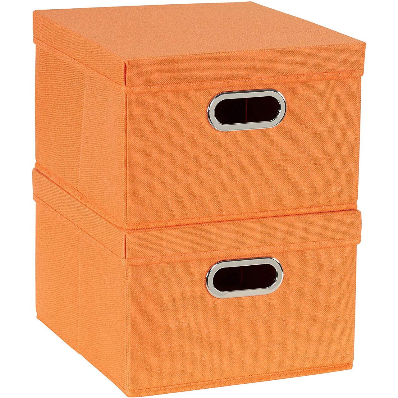 Household Essentials Collapsible Linen Storage Boxes 2pk Carnation