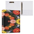 2 Pack PVC Round Ring Binders, 200 Sheet Capacity D-Ring File Folder ...