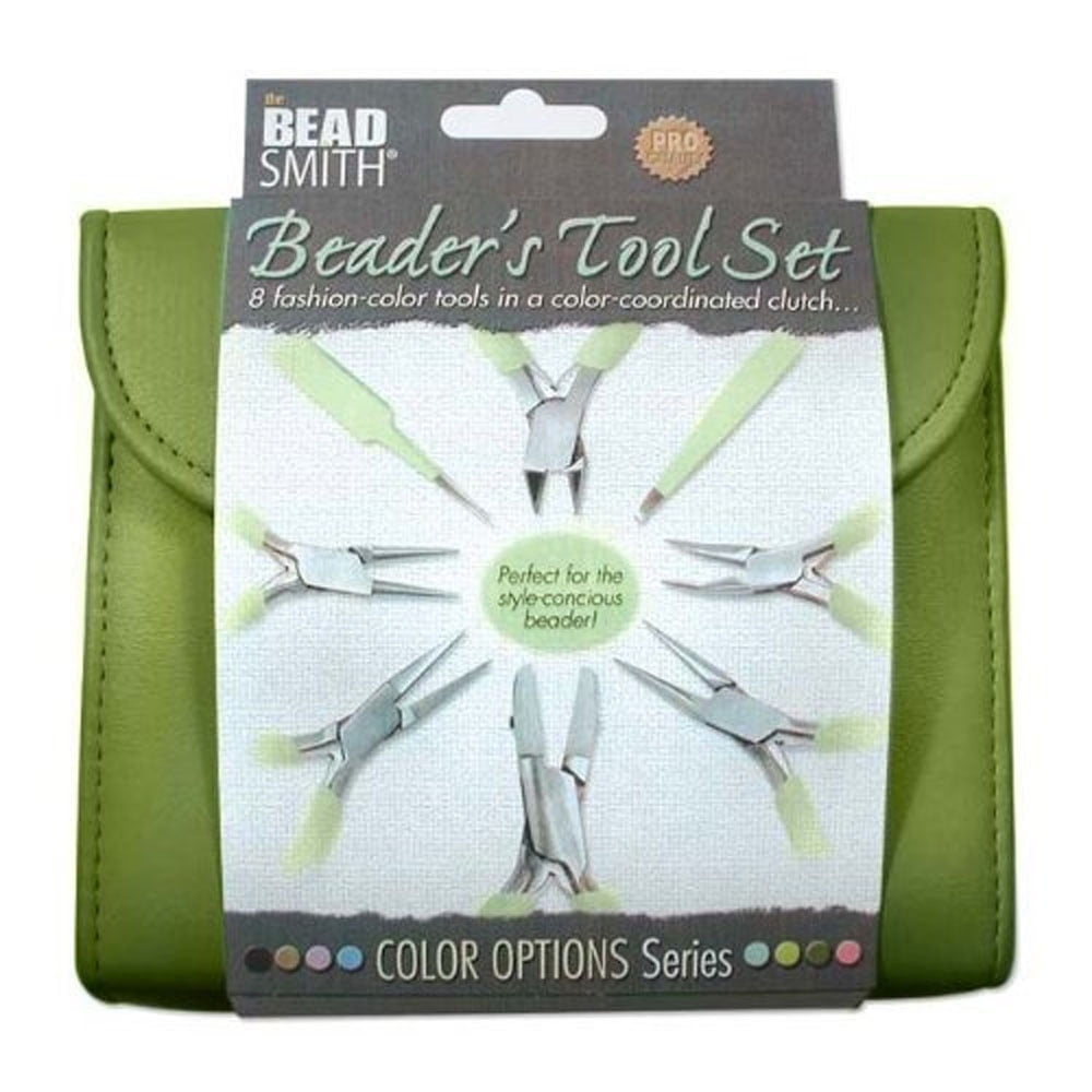 Beadsmith 8 Fashion- Olive Color Tool Set for Making Jewelry +Clutch ...