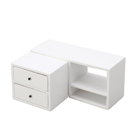 Mini Cabinet Model, 1:12 Birch Wood Simple Dollhouse Cabinet For ...