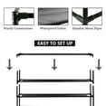 2 Pack 6-Tier Shoe Rack Small Spaces Storage Steel Frame And Fabric ...