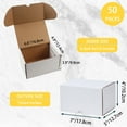50 Pack Kraft Packaging 7x5x4 White Shipping Boxes, Recyclable ...
