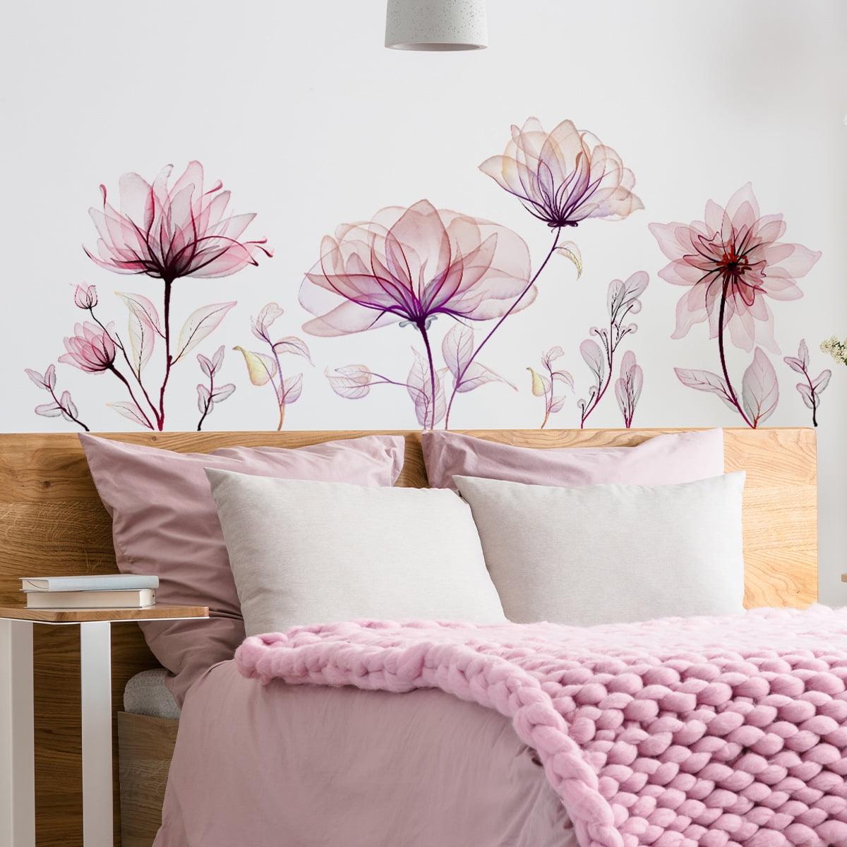 Click here for Chenhaisheng Large Flower Wall Decals Pink Flowers... prices