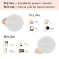 12 count Puff Makeup Puff Pads 2.36 Inch, Velour Round Puff for Loose ...
