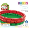 Intex Large 66-Inch Round Inflatable Outdoor Kiddie Watermelon Pool for ...