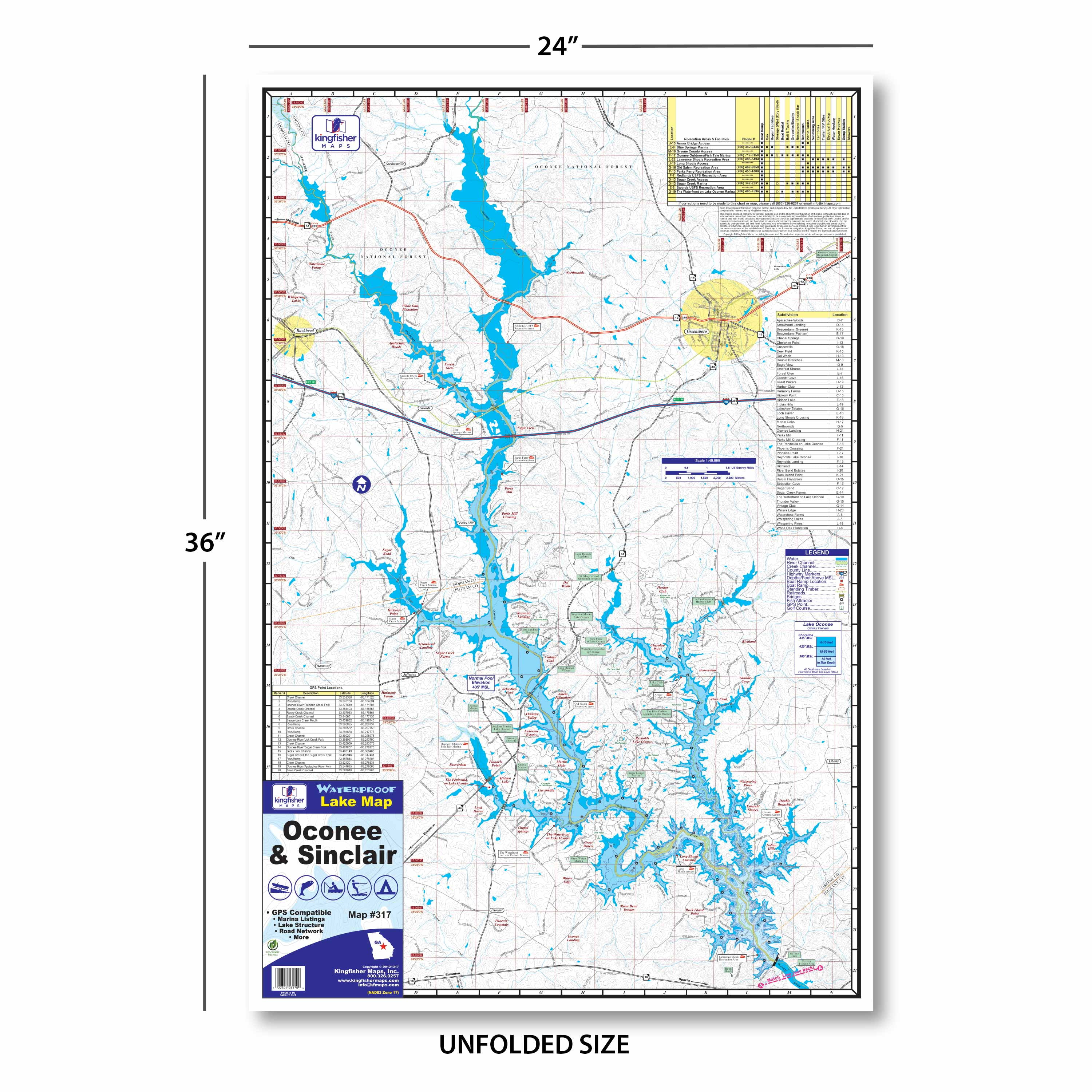 Lake Sinclair Map Gadgets 2018