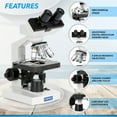 OMAX 40X-1000X Lab LED Binocular Compound Microscope with Double Layer ...