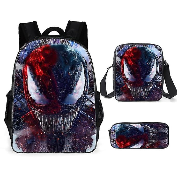 3 Pcs/set 16 Inch Venom 3d Print Children Backpacks Girl Boys Backpack ...