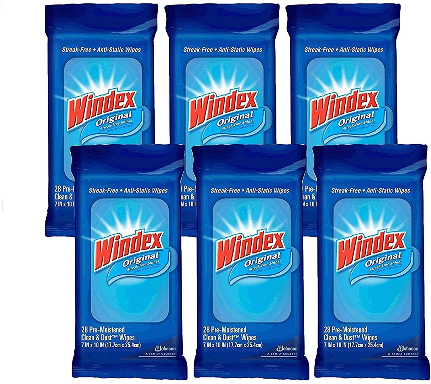 Windex 70232 Original Windex Glass & Surface Wipes 28 Count - Walmart.com