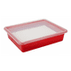 Storex Plastic Storage Tray with Lid, Letter-size Paper Sorter, Red, 5 ...