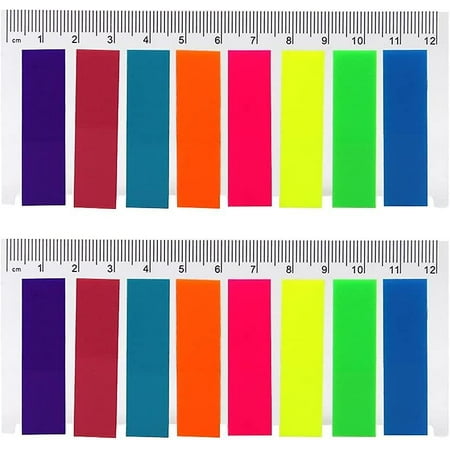 Index Tabs With Ruler 7-color Flat End Sticky Notes Flags Tabs Book ...