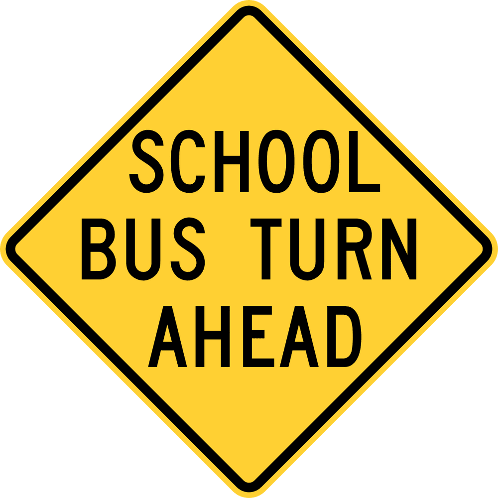 Traffic Signs School Bus Turn Ahead Sign Ohio 12 X 8 Peel n Stick traffic-signs-school-bus-turn-ahead-sign-ohio-12-x-8-peel-n-stick