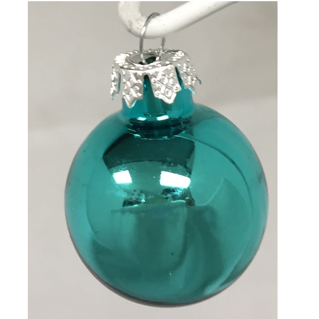 Shiny Turquoise Glass Ball Christmas Ornament Decorations Set of 6 2.75 ...