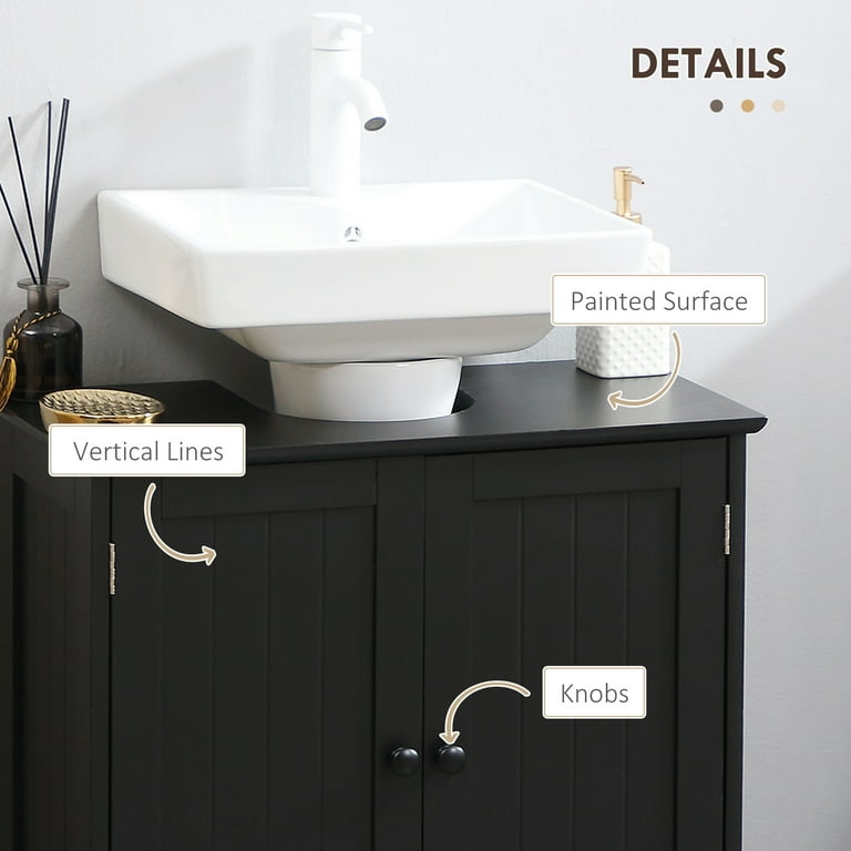 Black under sink bathroom cabinet store
