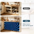 Blue Vortex Cabinet Curtains 10" W x 11" L Abstract Navy Blue Black ...