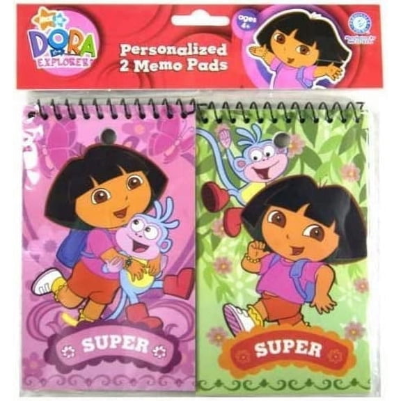 Dora 3" x 5" Personalized 2 Pack Memo Pad - Walmart.com