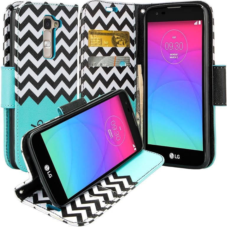 LG K8 | LG Phoenix 2 | LG Escape 3 Wallet Case, Wrist Strap [Kickstand ...