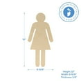 Female Stick Figure Cutouts 12 x 5-5/8-inch, Pack of 1 Unfinished Wood ...