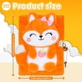 "YOYTOO Fox Furry Diary with Lock and Key, Plush Kids Journal with 160 ...