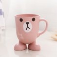 Kids Toothbrush Cup with Holder, Plastic Mouthwash Cup for Children ...