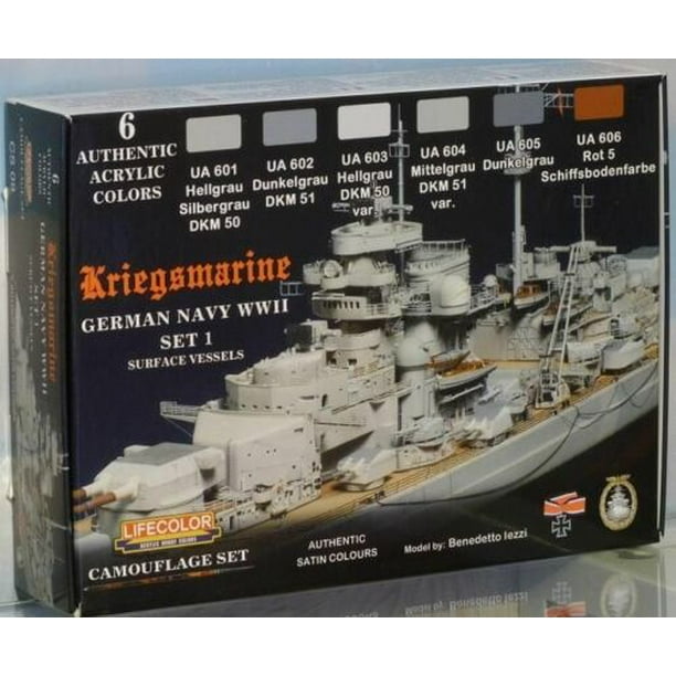 LifeColor CS9 German WWII Kriegsmarine Set 1 6x 22ml Acrylic Colours ...