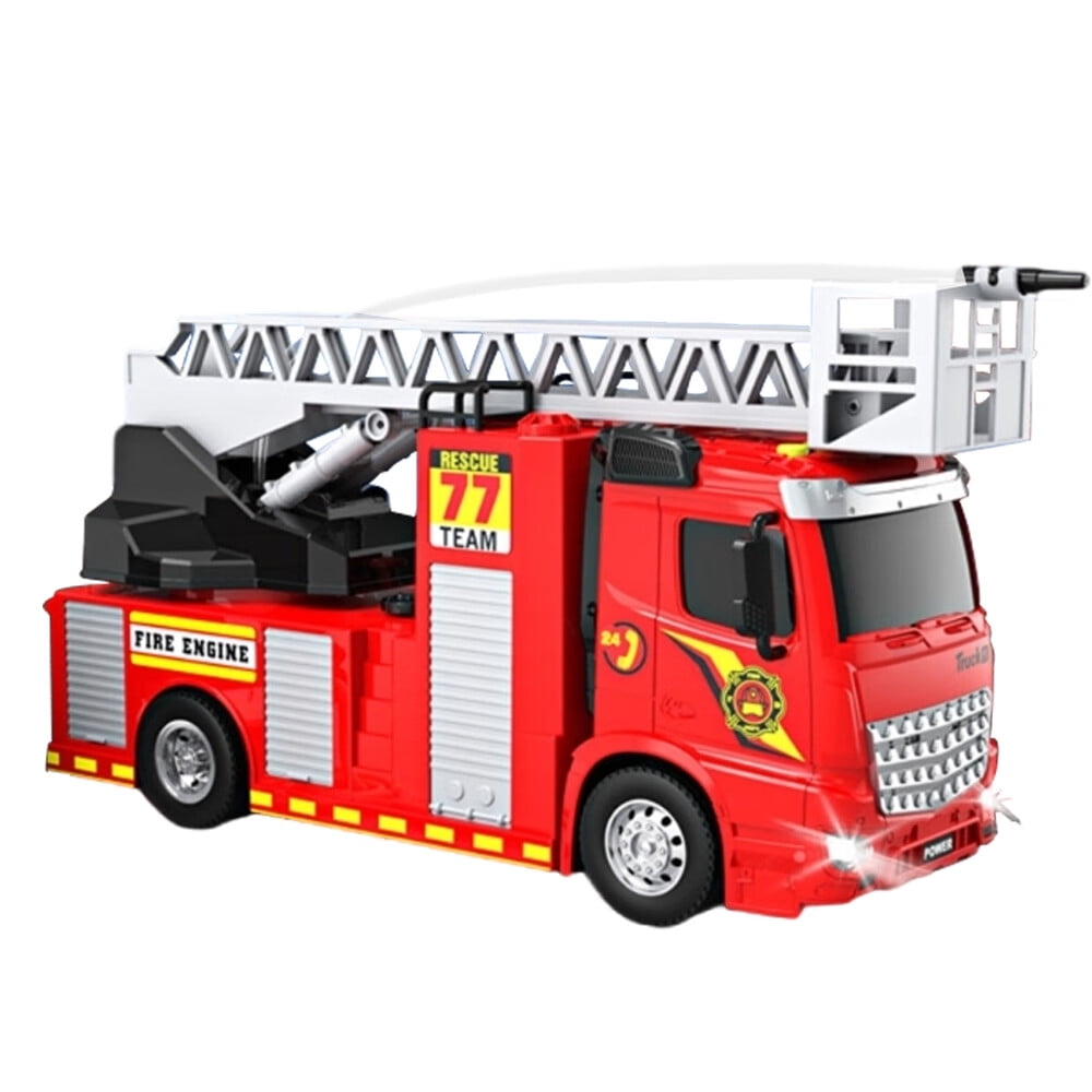 TITOUMI Motorized Fire Truck with Lights, Siren Sound, Working Water ...