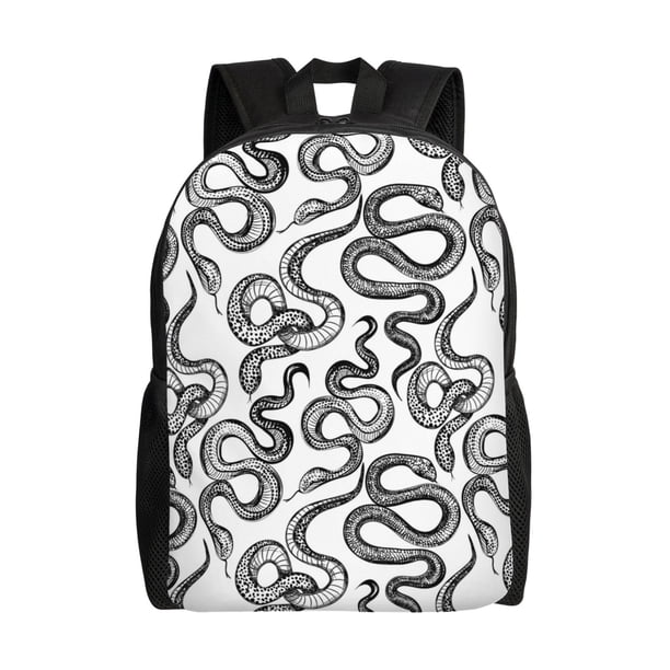 Disketp Hand Drawn Snake Mochila Unisex de Apertura Lateral Completa ...
