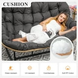 RADIATA Dark Gray Double Outdoor Rocking Chair,2 Person Patio Rocking ...