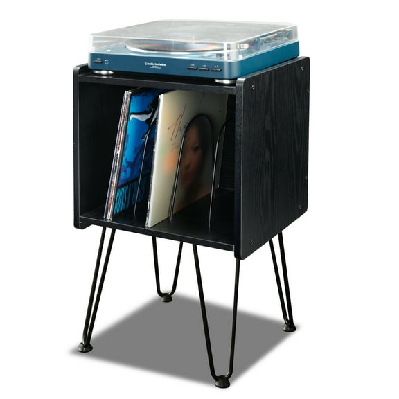 KFFKFF Vinyl Player Stand, Accommodates 220 Album Collection, Retro ...