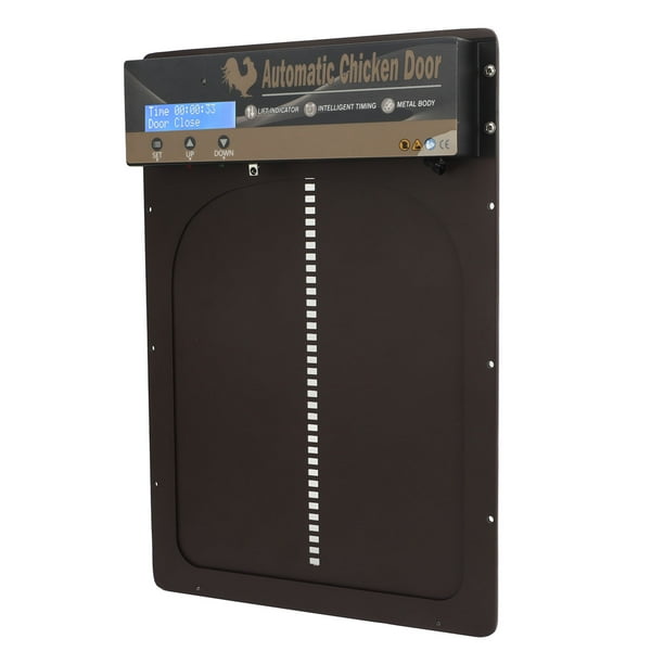 Chicken Coop Door, Timer Light Sensing LED Display Programmable Chicken ...