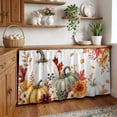 Autumn Pumpkin Cabinet Curtains for Kitchen 28"W x 51"L, Orange White ...