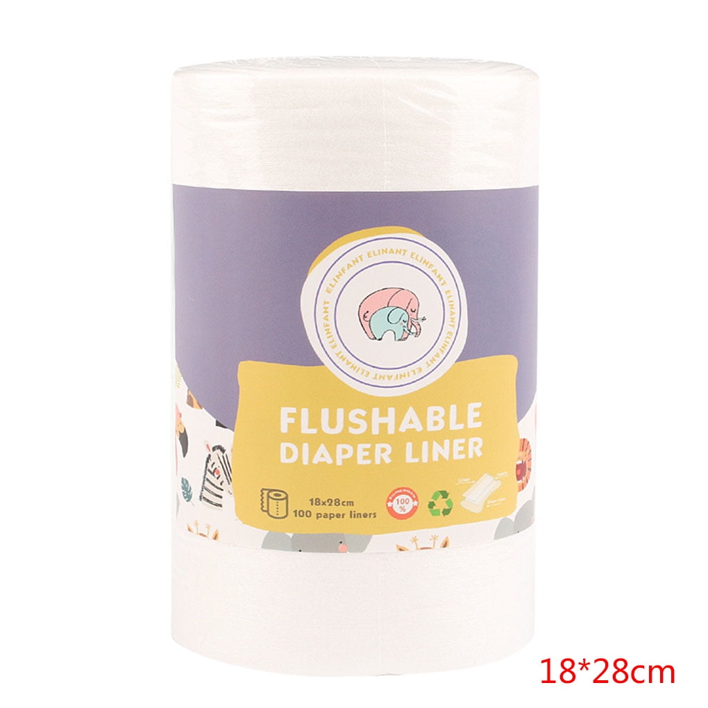 TureClos 100pcs/roll Disposable Bamboo Fiber Diaper Liners Infant Baby ...