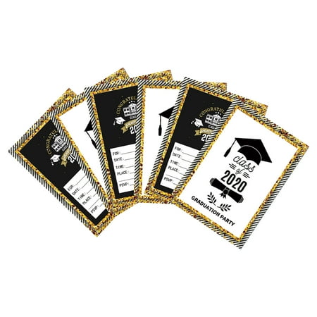 50pcs Graduation Season Greeting Cards School Party Invitation Class of ...