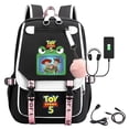 2026 Cute Cartoon Toy Adventure 5 Cool Printed Backpack, with USB ...