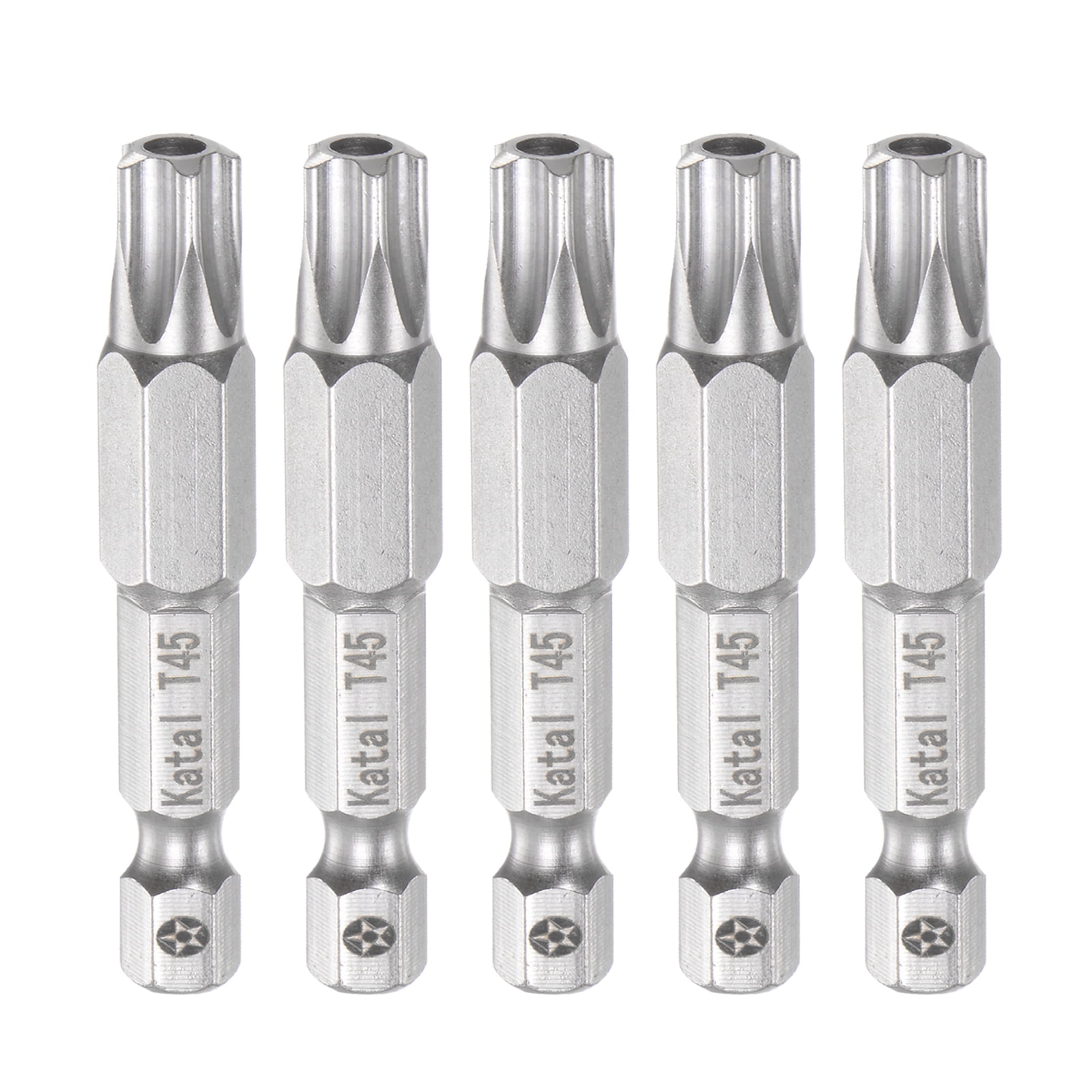 T45 Magnetic Security Star 5 Point Torx Screwdriver Bit 1/4" Hex Shank ...