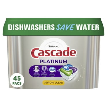 Cascade Total Clean ActionPac Dishwasher Detergent Pacs Lemon Scent ...