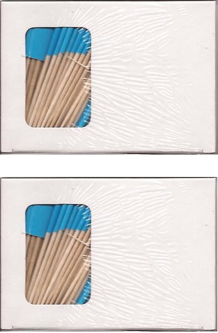 2 Boxes of Solid Light Blue Toothpick Flags, 200 Small Blue Flag ...