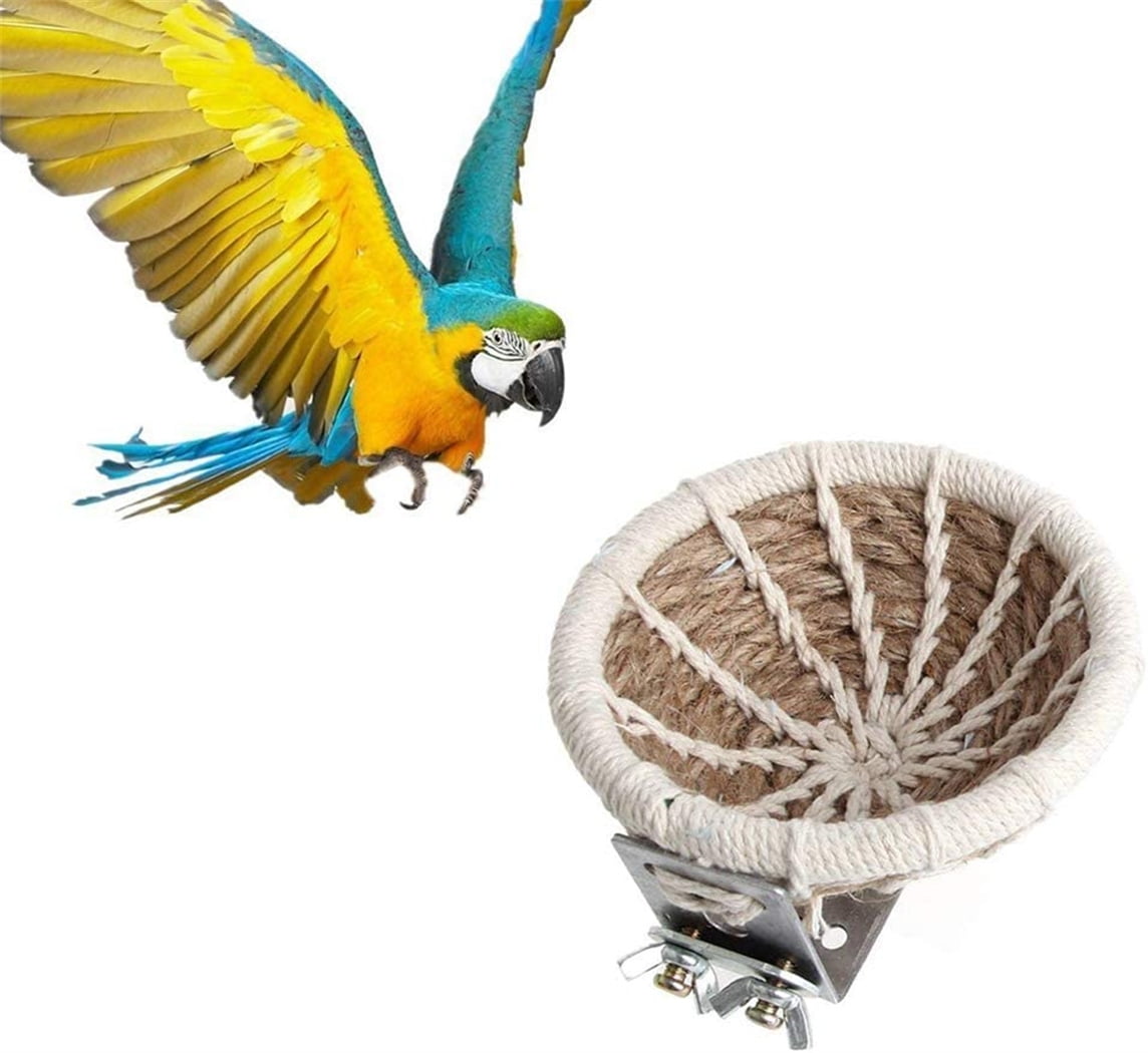 Happon Hand Woven Hemp Rope Bird Nest Bed Cage Bed, Used for Dove ...