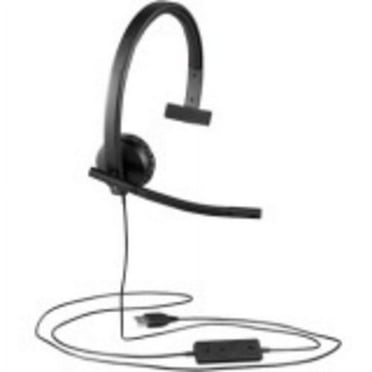 Logitech H650e USB Single-Ear Corded Headset, 981-000513 - Walmart.com