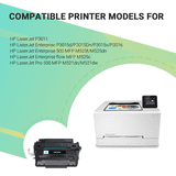 55X 10-Pack Compatible Toner Cartridge for HP CE255X 55X for HP P3015 ...